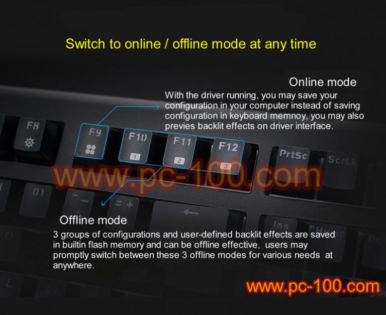 RGB Backlit Mechanical Keyboard with Driver Tool Software OEM/OEM China