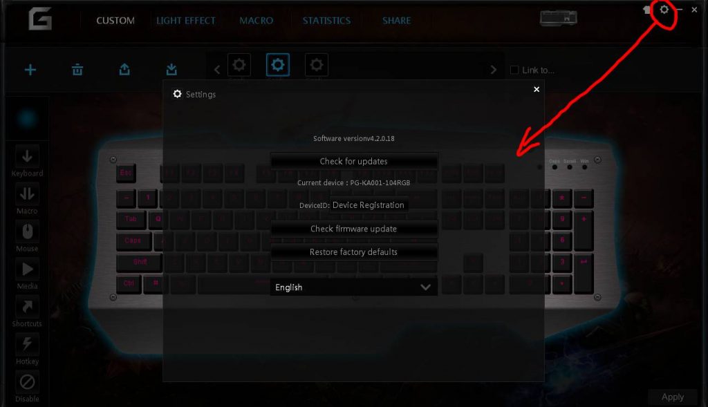 RGB Backlit Mechanical Keyboard with Driver Tool Software OEM/OEM China