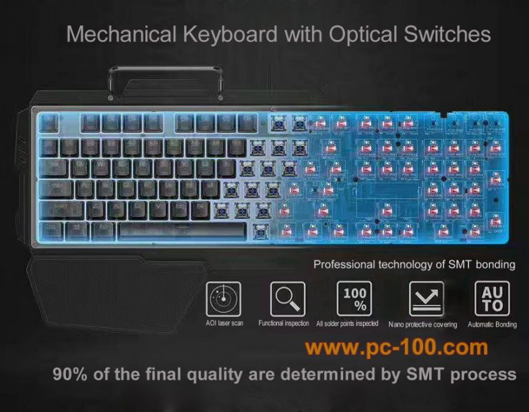 Mechanical keyboard with photoelectric switches (optical mechanical ...