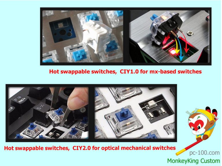 small 60% mechanical keyboard with full RGB programmable, smart custom ...